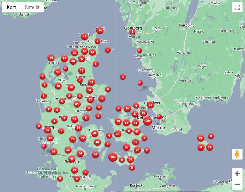 Kort | Danmark på Film