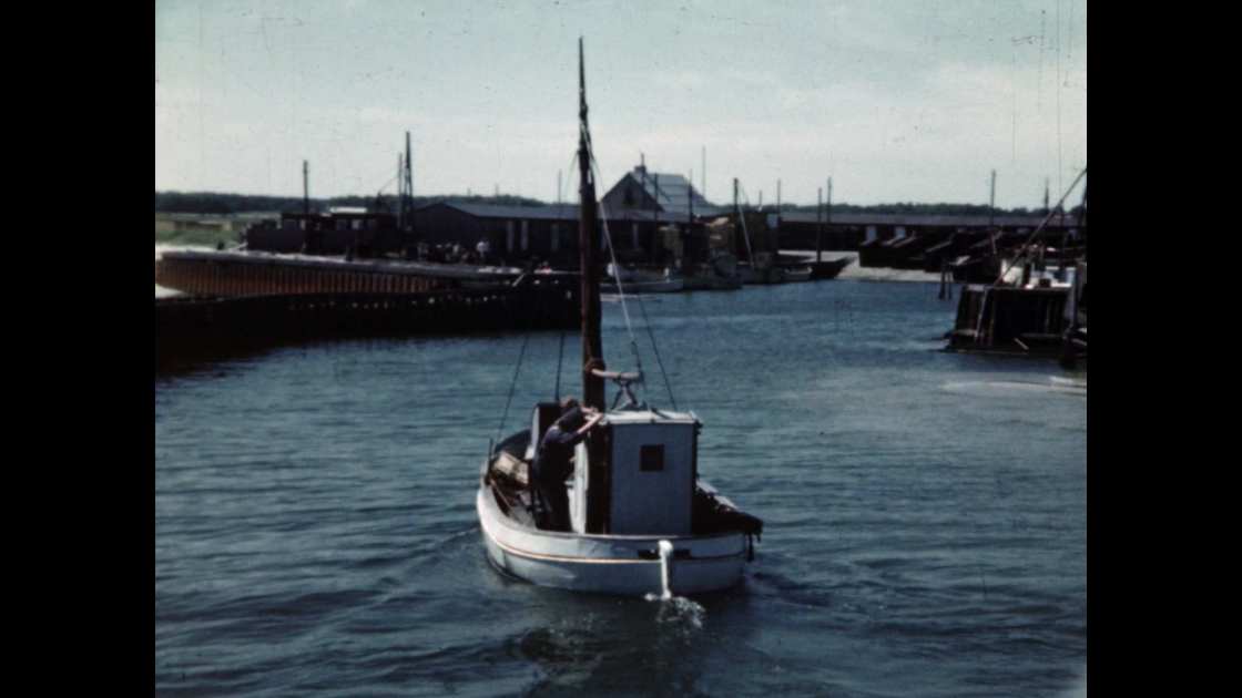 Fiskere og badegæster i Asaa Havn | Danmark på Film